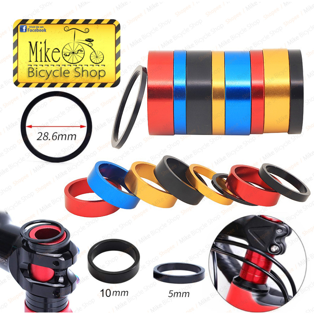 Bicycle Headset Spacer for 28.6mm 1" 1/8 Steerer Tube Stem Fork Washer 2mm 3mm 5mm 10mm 20mm ...