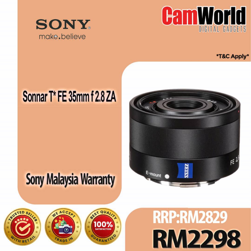 SONY FE 35mm f2.8 ZA Sonnar *T ( SEL35F28Z ) | Shopee Malaysia