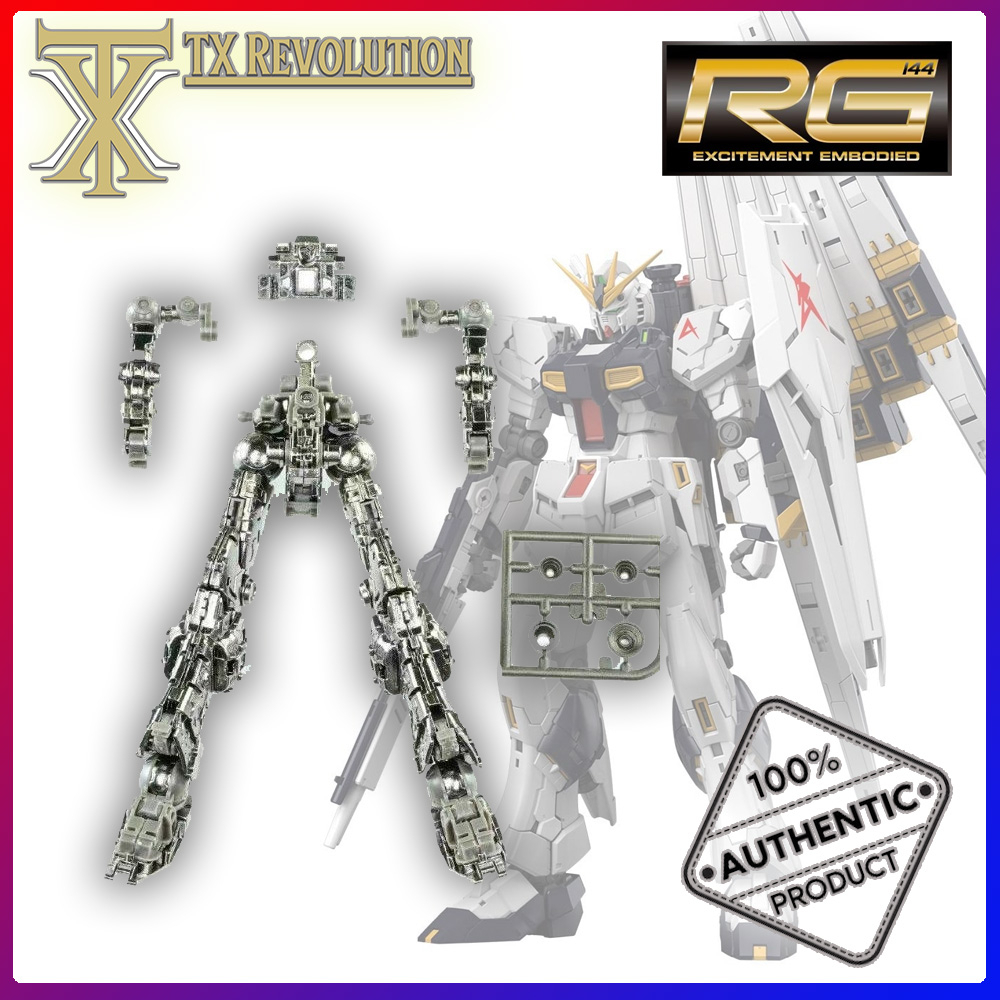 TLX-01 Metal Alloy inner frame for RG 1/144 Nu Gundam 合金骨架 牛 高达 TLX 01 ...