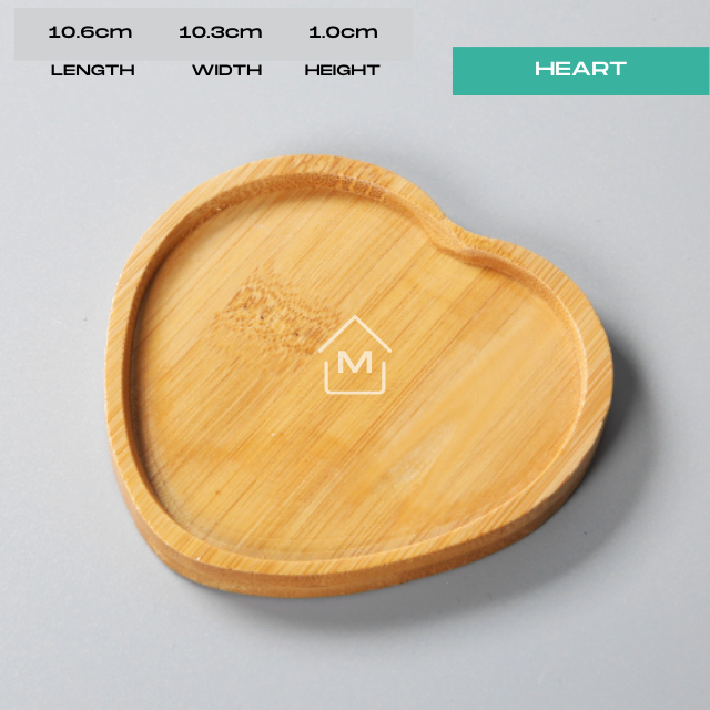 Mini Tray Saucer Round Square Bamboo Style Flower Succulent Cactus Pot ...