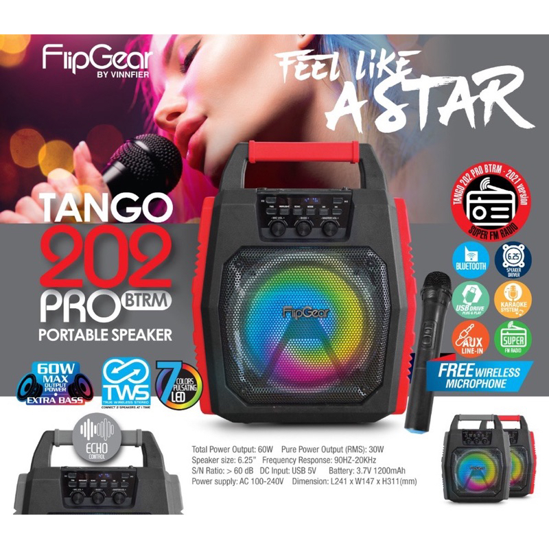 FlipGear Tango 202 Bluetooth speaker | Shopee Malaysia