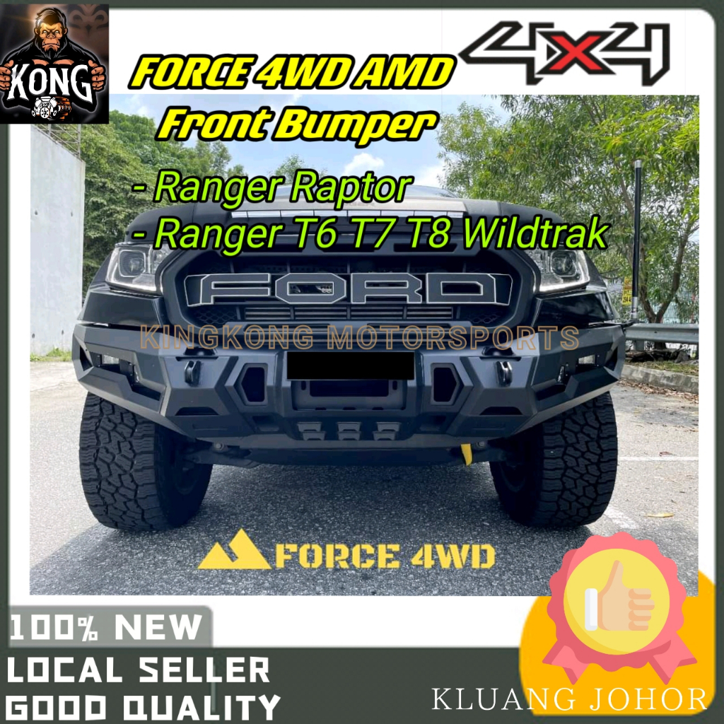 FORCE 4WD 4X4 AMD FRONT BUMPER DEPAN FORD RANGER RAPTOR 2019-2022 ...