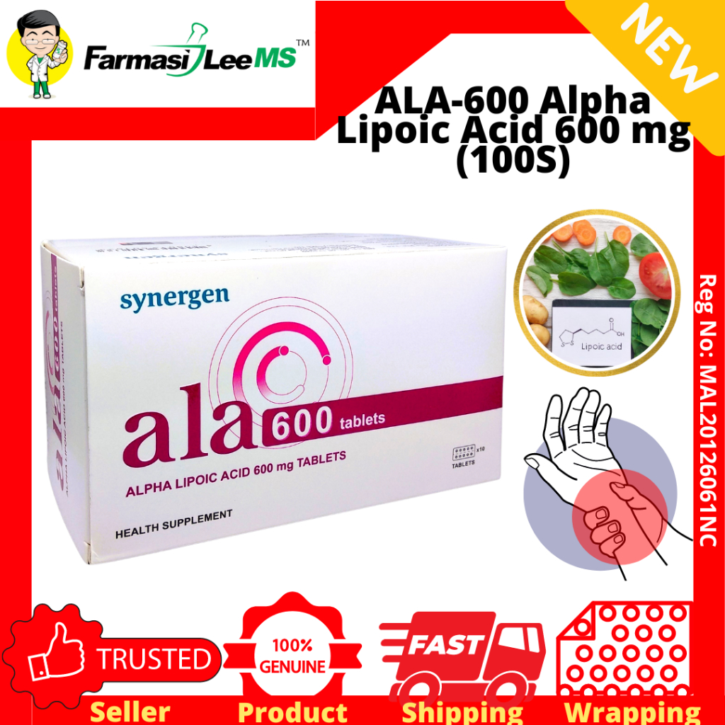 ALA-600 Alpha Lipoic Acid 600mg 100S (EXP 11/2025) | Shopee Malaysia