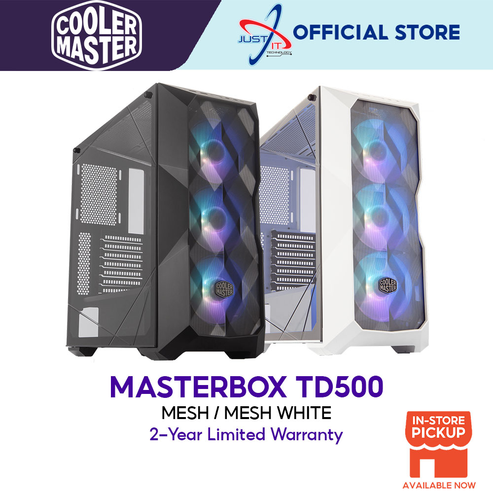 Cooler Master Masterbox TD500 Mesh / TD500 MESH V2 ATX Case - Black ...