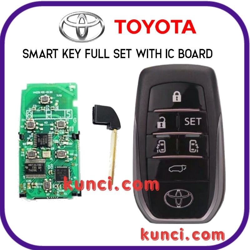 TOYOTA VELLFIRE ALPHARD SMART REMOTE KEY FULL SET WITH IC BOARD ...