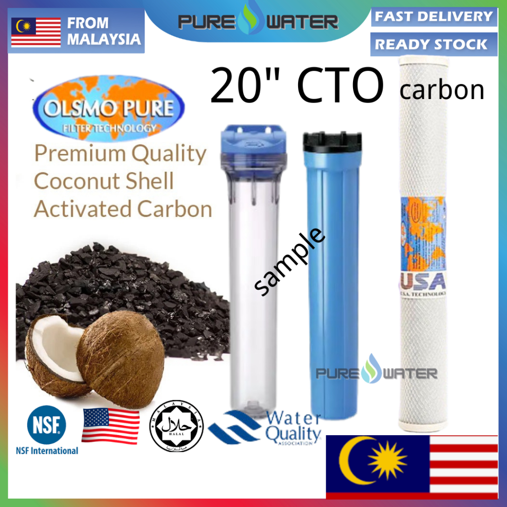 OLSMOPURE 20”Inch PP fibre & CTO Carbon Block USA Technology (JAKIM HALAL) | Shopee Malaysia