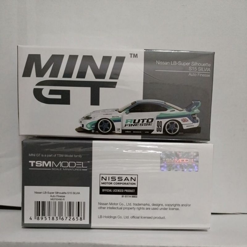 Mini GT Nissan LB-Super Silhouette S15 Silvia Auto Finesse LBWK #490 ...