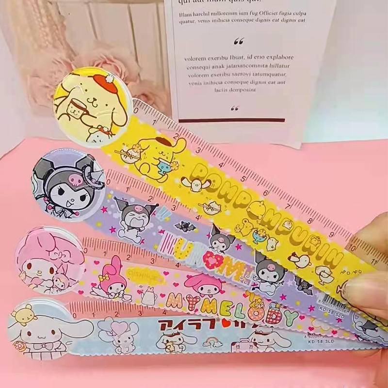 30cm Ruler Cute Folding Pembaris Cute Skala Lipat Cartoon Kartun ...