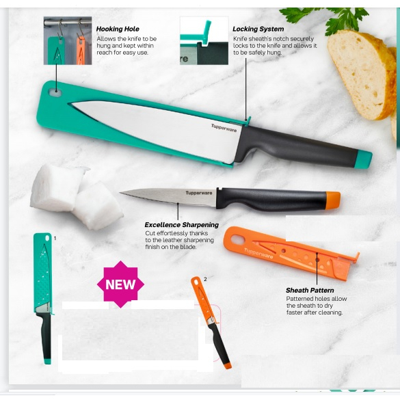 Tupperware A Series Chef Knife or Utility Knife | Shopee Malaysia
