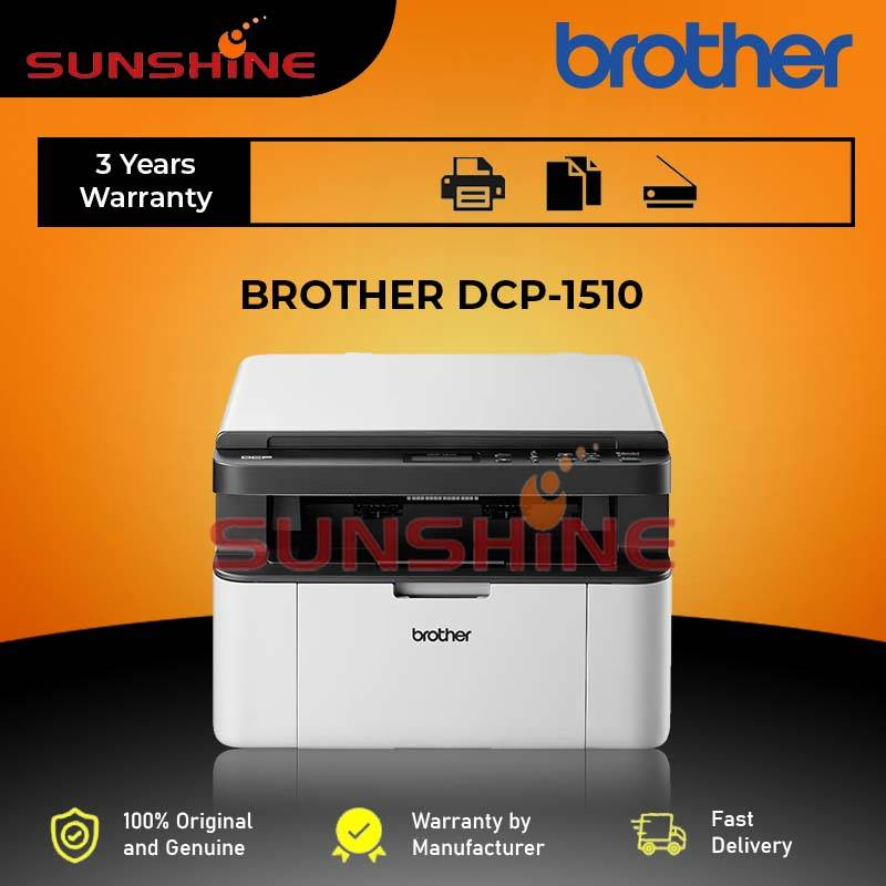Brother DCP-1510 / 1610W Mono Laser Printer Print Scan Copy Wi-Fi ...