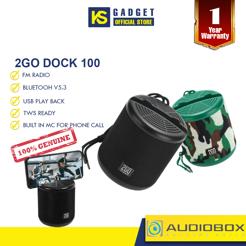 Audiobox 2GO Dock 100 Bluetooth Portable Speaker with Phone Docking ...