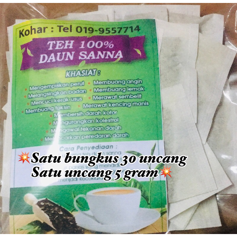💥 TEH DAUN SANNA (30 UNCANG)💥beli 10 pack percuma 1 pack💥1 uncang 5gram ...