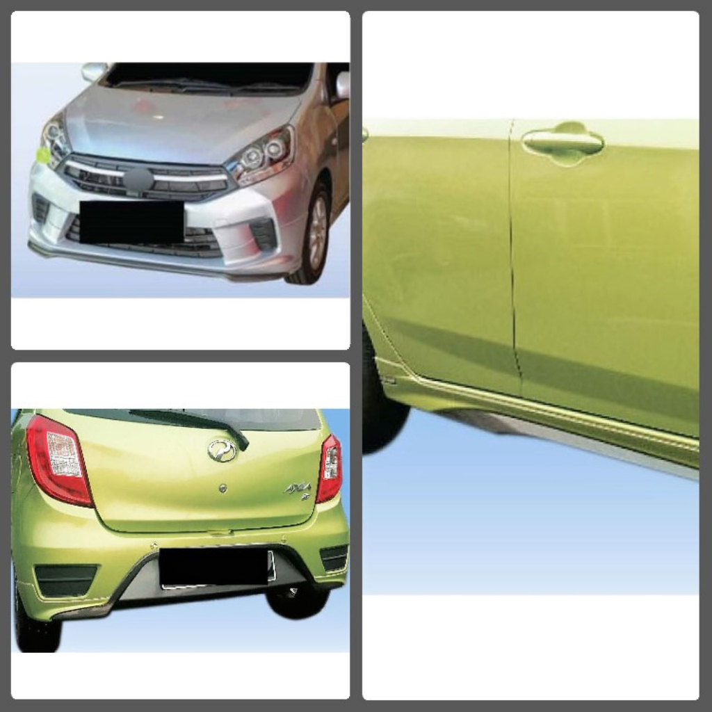 Perodua Axia 1st Generation 2017 Gear Up Skirting Body Kit PU Ready ...
