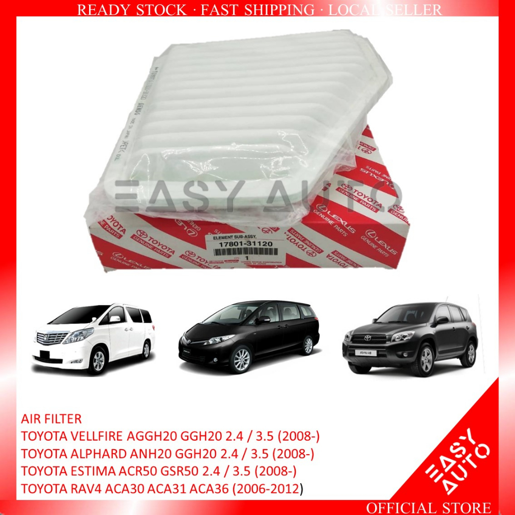 [AIR FILTER] TOYOTA-17801-31120 VELLFIRE AGGH20 GGH20 /ALPHARD ANH20 ...
