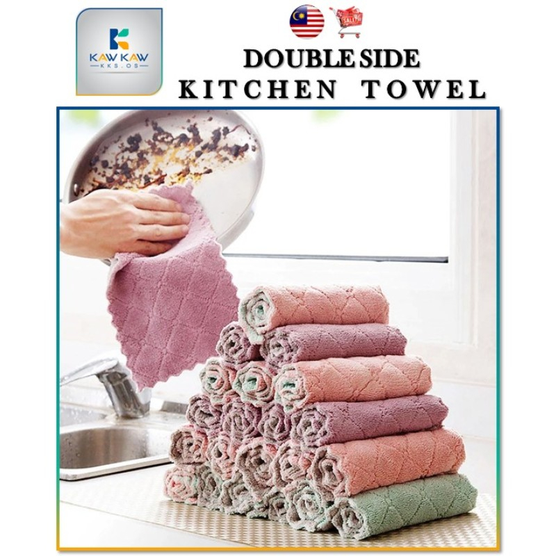𝐊𝐊𝐒 𝐃𝐨𝐮𝐛𝐥𝐞 𝐋𝐚𝐲𝐞𝐫 𝐊𝐢𝐭𝐜𝐡𝐞𝐧 𝐓𝐨𝐰𝐞𝐥 🚚 Microfiber Wipe Household Absorbent ...