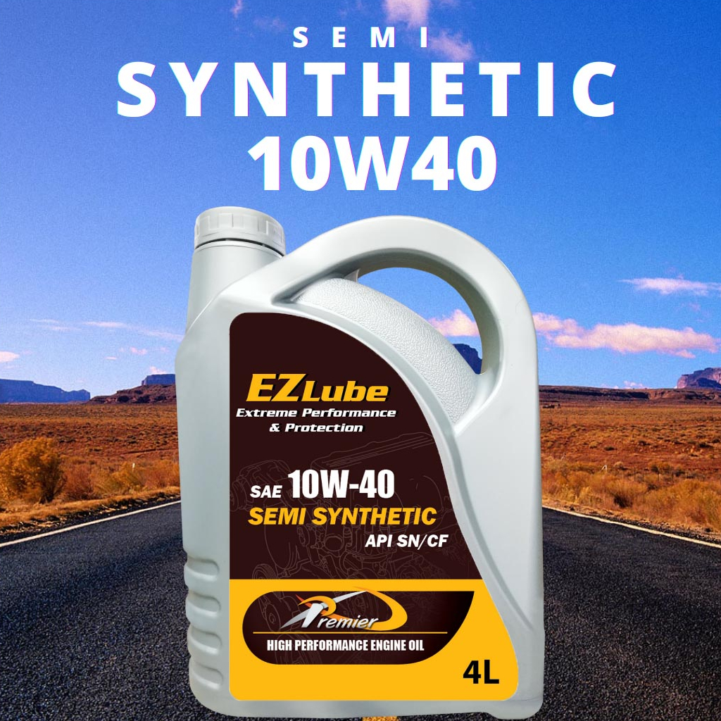 EZLUBE 10W40 4L Semi Synthetic SN Engine Oil Car Lubricant 10w-40 ...