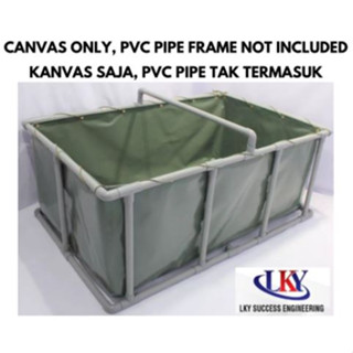 LKY Heavy Duty Nylon Kanvas Kolam Ikan Udang Kara Akuarium Tangki(Pvc ...