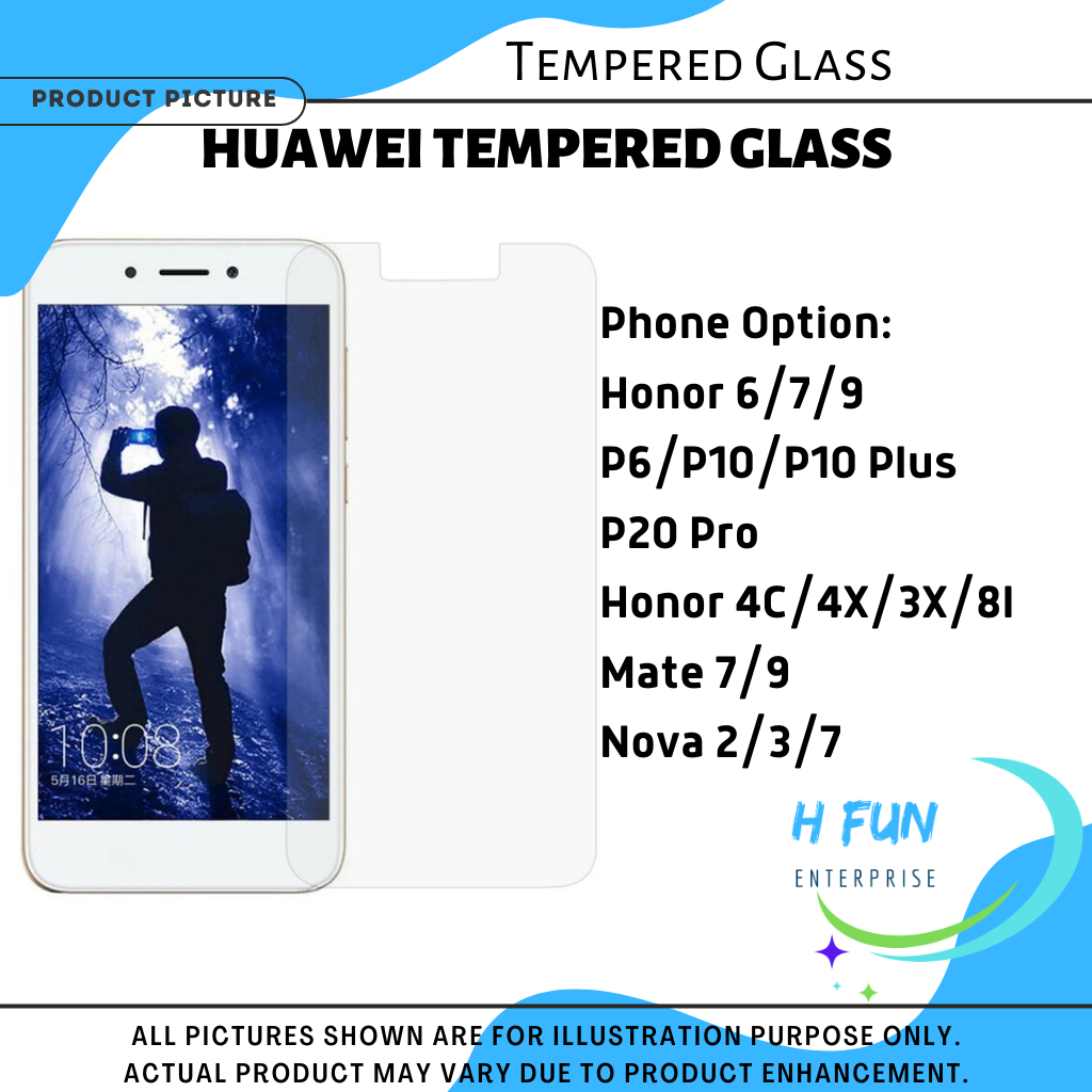 HFE Huawei Honor 6 7 9 P6 P10 P10 Plus P20 Plus Honor 4C 4X 3X Mate 7 9 Clear Tempered Glass ...