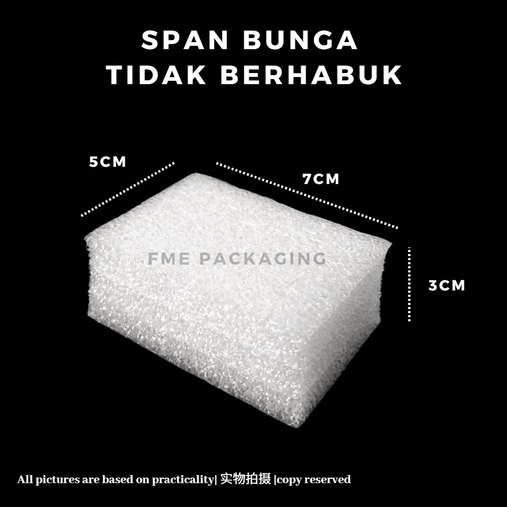 Mini Span Bunga Tak Berhabuk/ Span Kering/ Flower Foam/ Floral Foam ...
