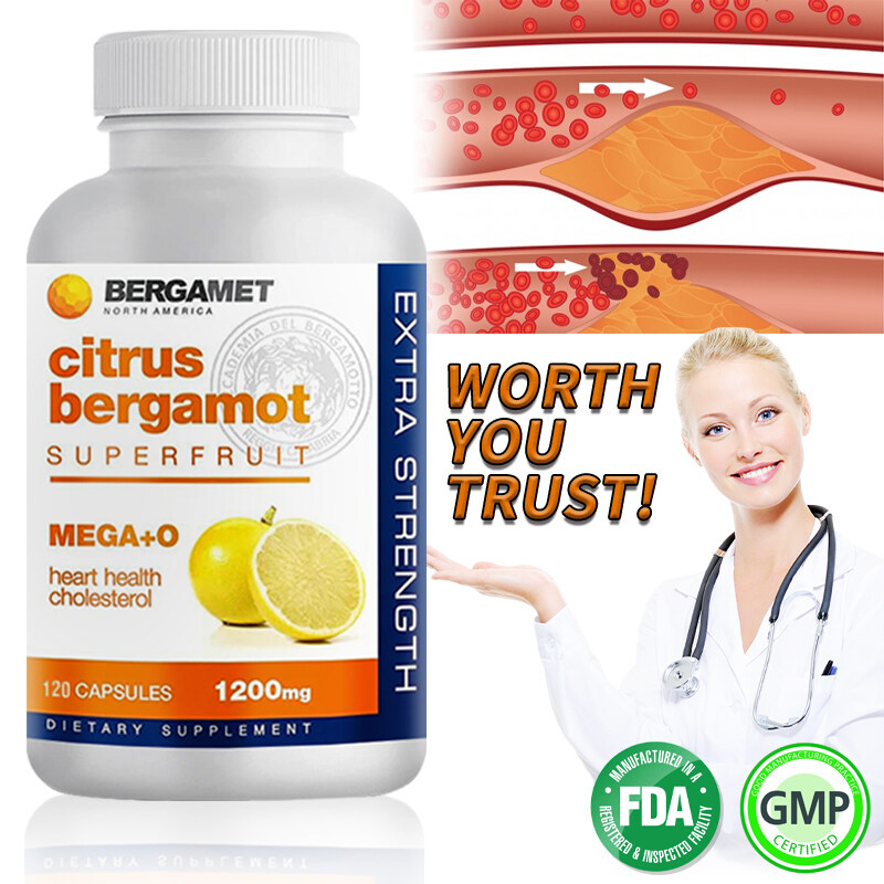 Citrus bergamot capsule - 1200 mg, 80% polyphenols - healthy ...