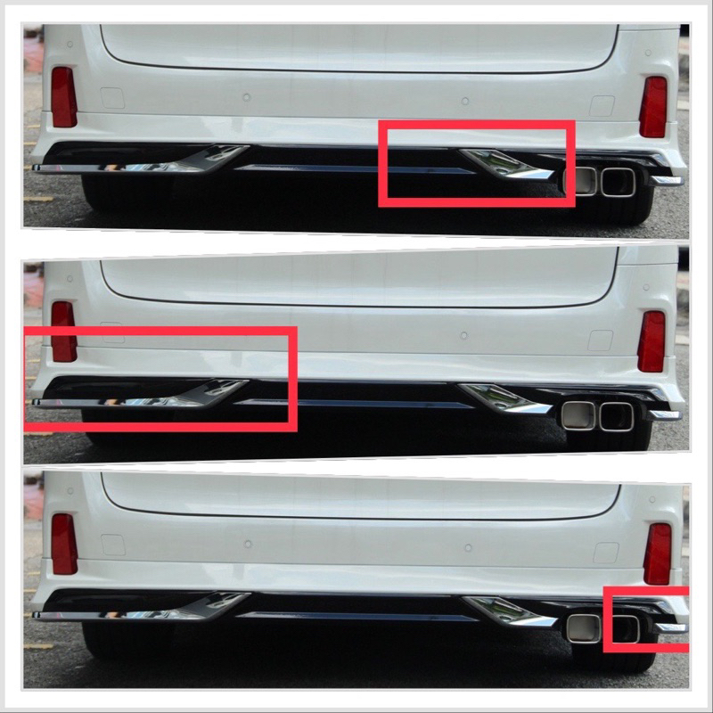 Toyota Alphard Vellfire 2015-2020 Ggh30 Anh30 rear skirt chrome ...