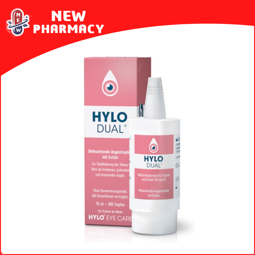 Hylo Dual Lubricating Eye Drops With Ectoine 10ml-300 drops | Shopee ...