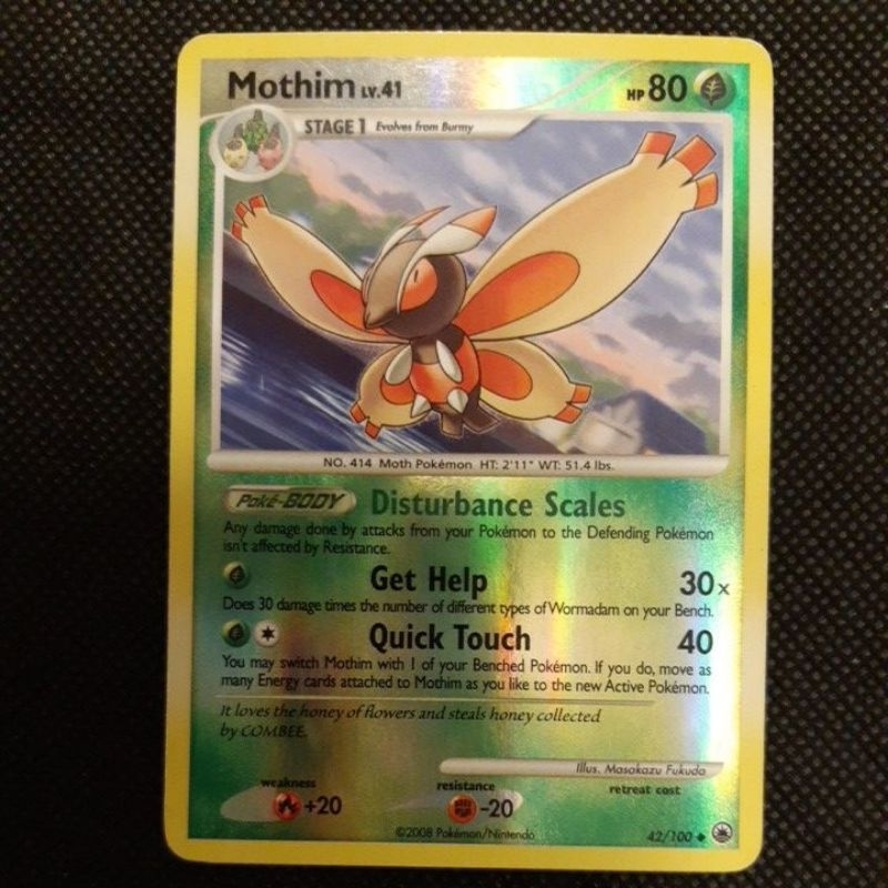 Pokemon Card TCG : Vintage Card: Mothim LV.41 42/100 Reverse Holo 100% ...