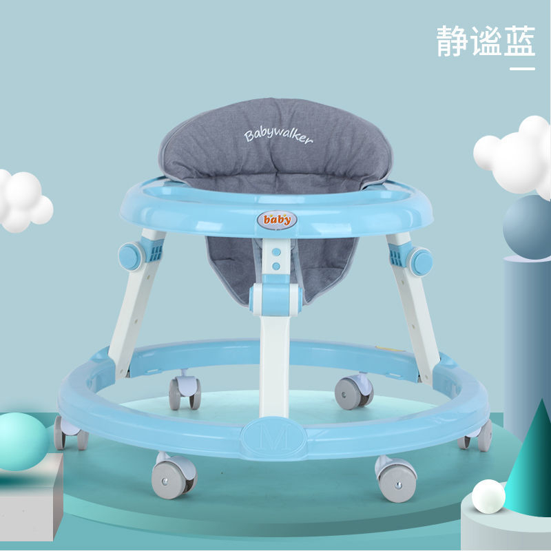 Foldable Baby Walker Anti-O Leg Multifunction Baby Walker 6 Wheels ...