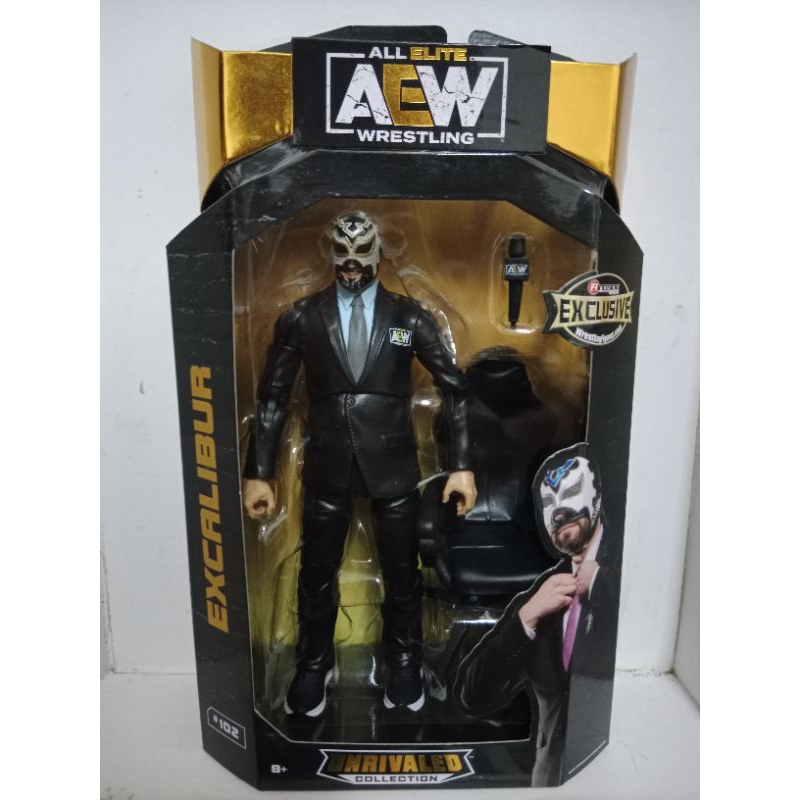 Jazwares AEW Unrivaled Excalibur Commentator Ring Announcer Wrestling ...