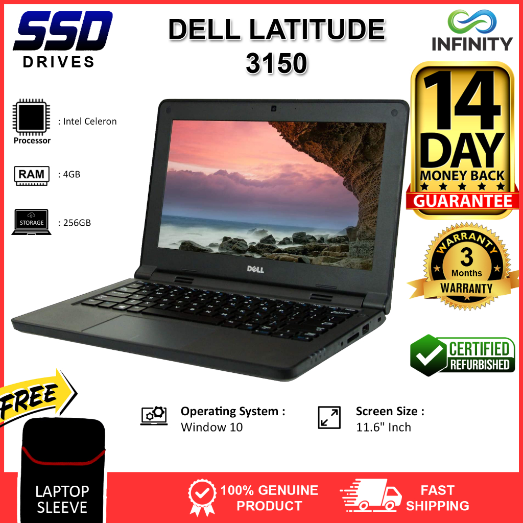 Dell Latitude 3150 / Education/128GB SSD / 256GB SSD/ Intel Pentium ...