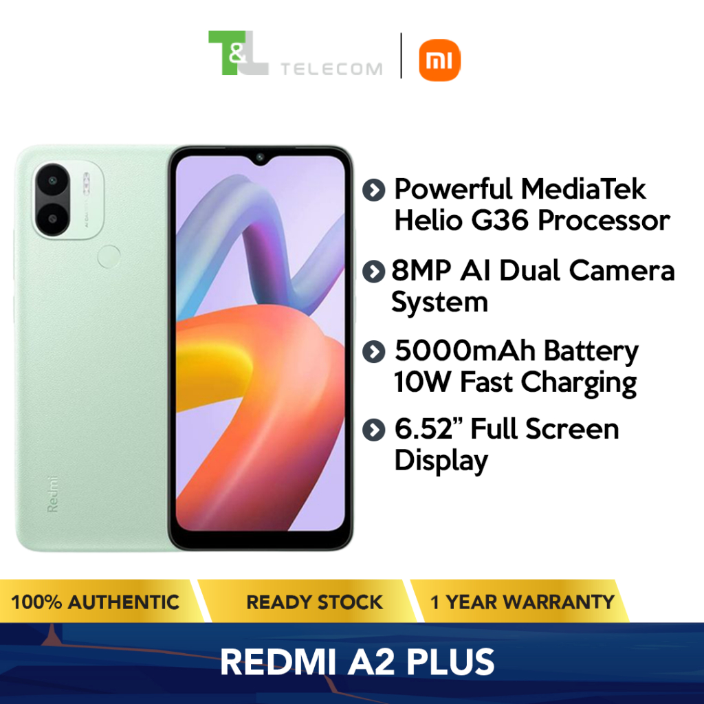 Xiaomi Redmi A2 Plus Dual SIM 2GB + 32GB - 1 Year Warranty | Powerful ...