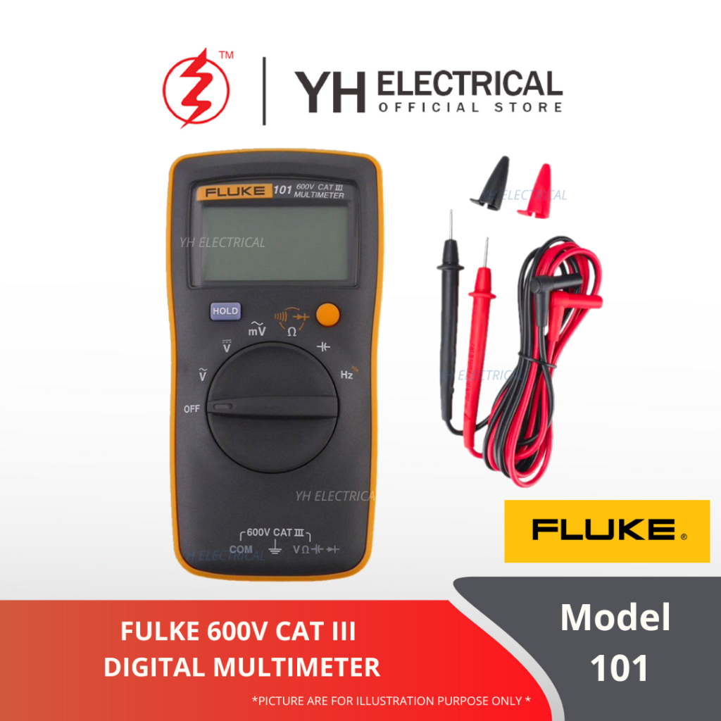 Fluke 101 Basic Digital Multimeter Pocket (BEST Multimeter) FK101 ...