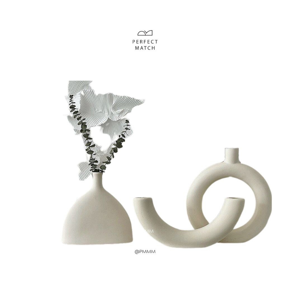 PMMM Pasu Putih / European Artistic INS Style Nordic Design Vase Clay ...