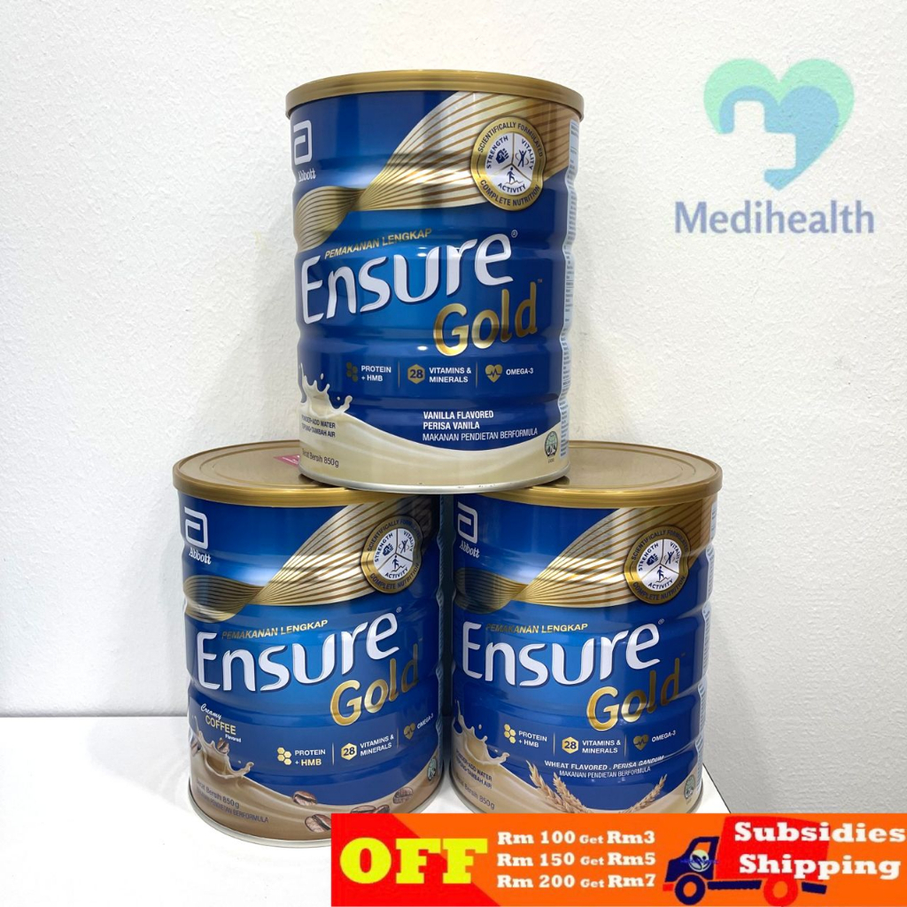 Abbott Ensure Gold Wheat / Vanilla / Coffee Flavored (850 g) | Shopee Malaysia