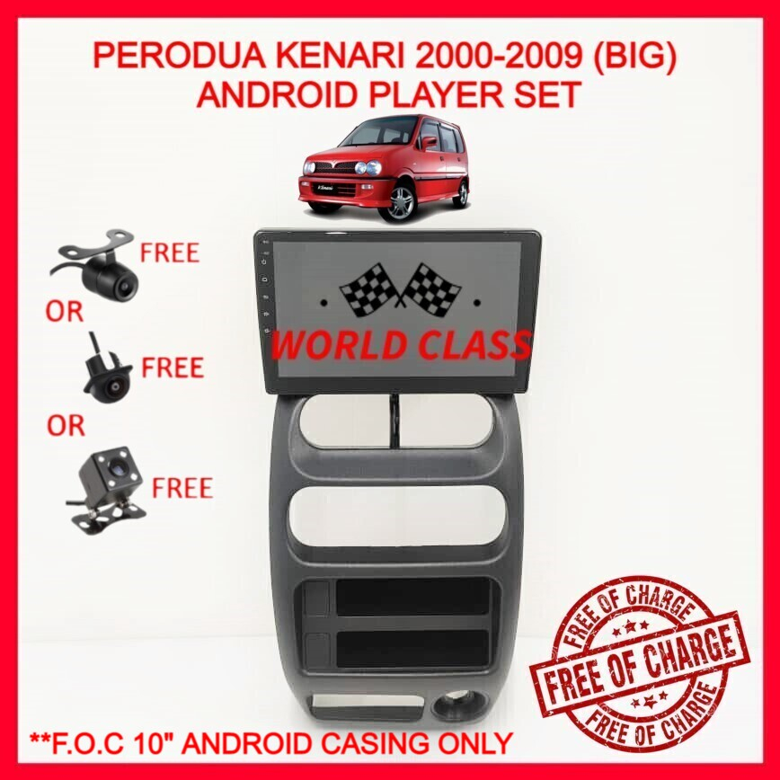 PERODUA KENARI 2000-2009 ANDROID 10" IPS PLAYER FULL PANEL CASING ( F.O ...