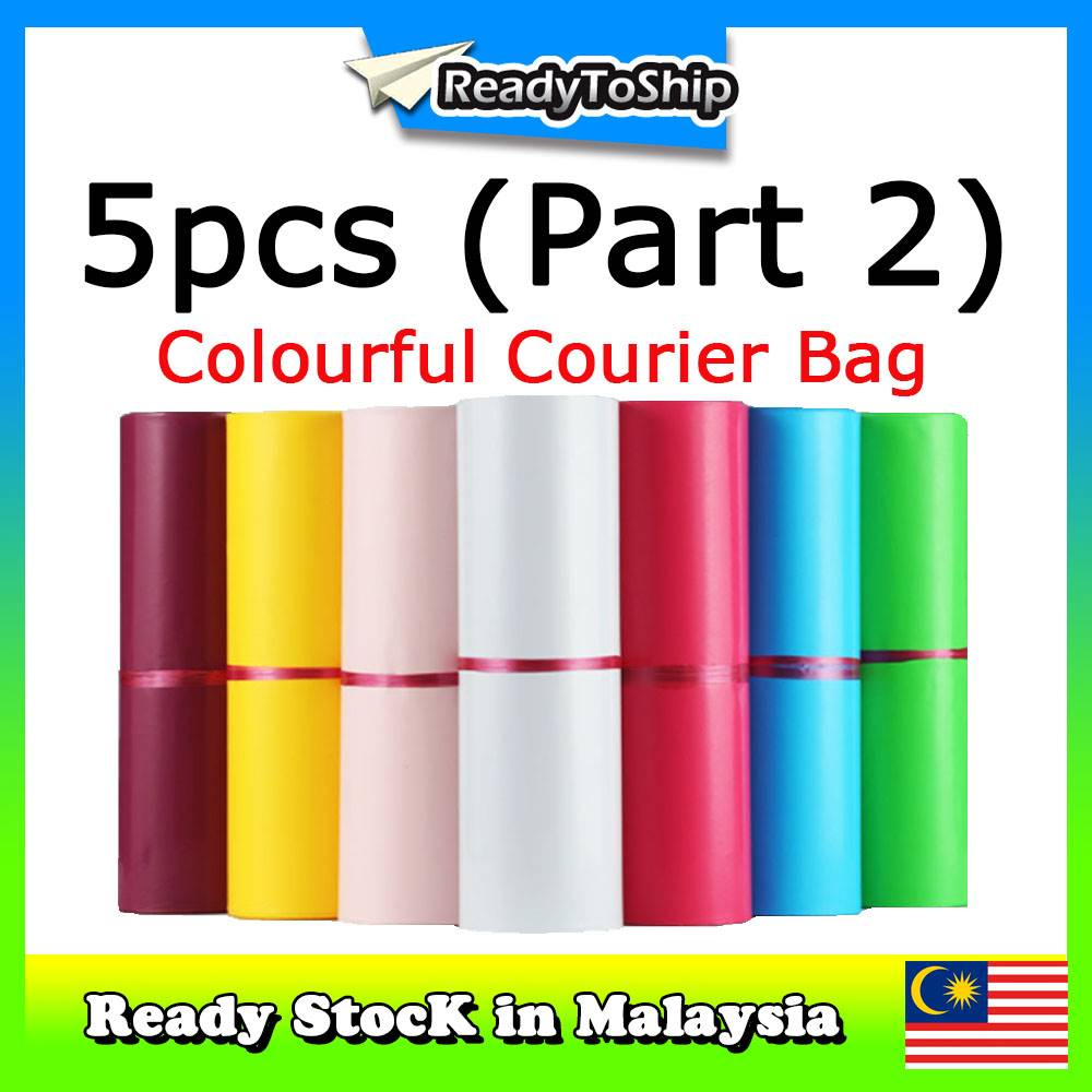 5pcs 】 Colour Flyer / Courier Bag / Plastic Bag / Packing Bag / Beg ...