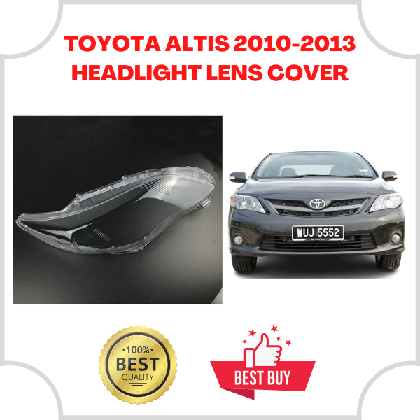 TOYOTA ALTIS 2010-2013 HEADLAMP COVER HEADLIGHT COVER HEADLAMP LENS ...