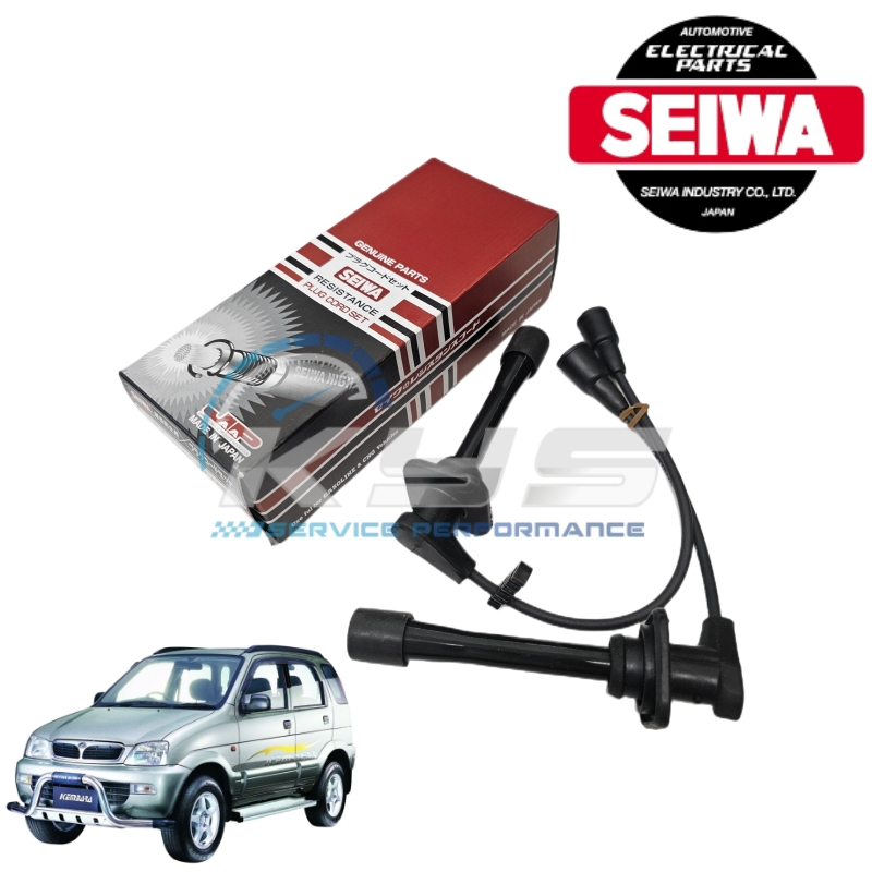 SEIWA Japan # SPARK PLUG WIRE (CABLE) black/hitam # PERODUA KEMBARA 1.3 ...