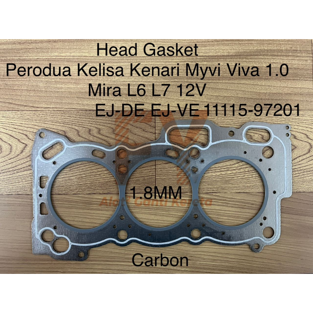 HEAD GASKET PERODUA KELISA KENARI MYVI VIVA 1.0 MIRA L6 L7 12V (1.8MM ...