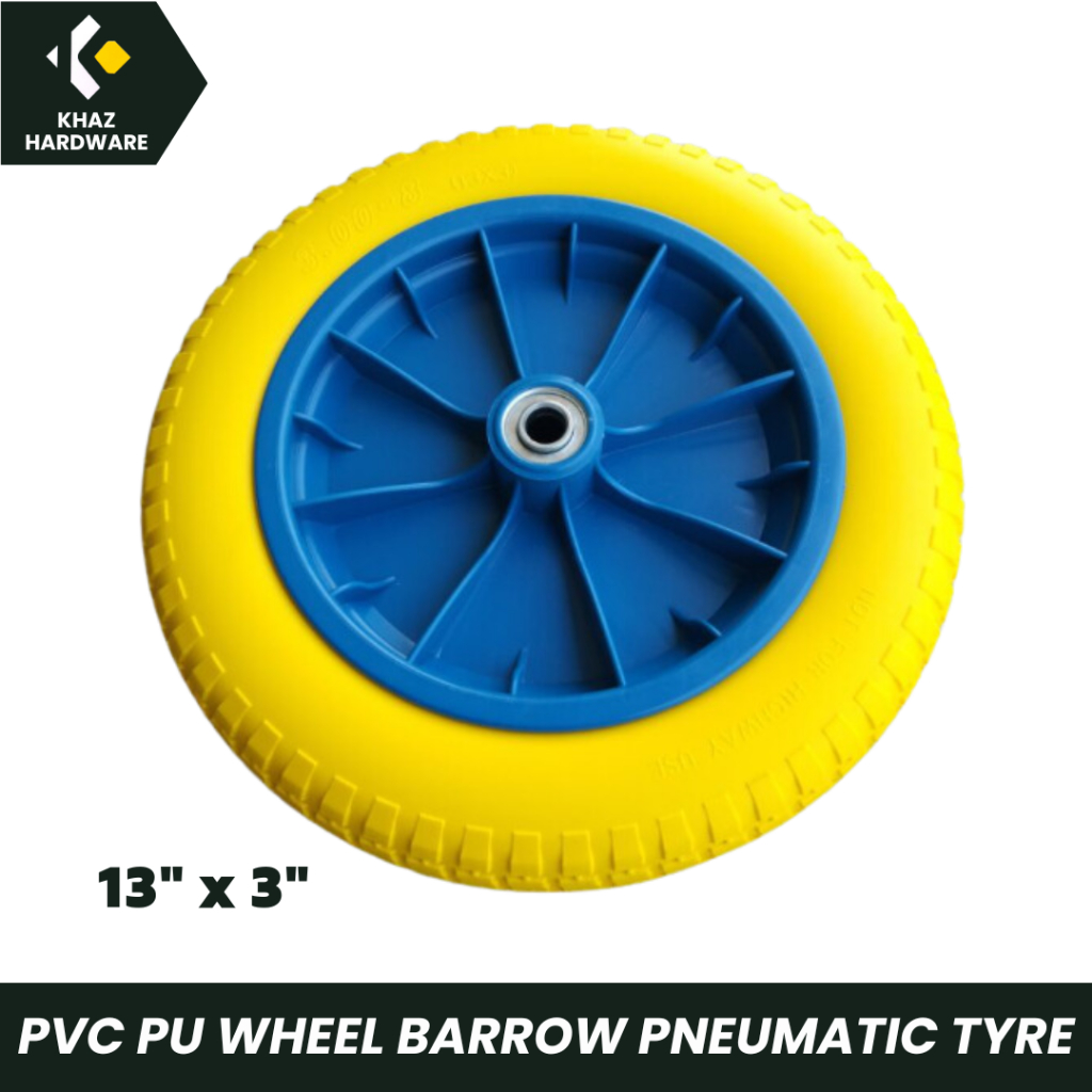 khaztoyou PVC PU WHEEL BARROW PNEUMATIC TYRE( TAYAR MATI) | Shopee Malaysia