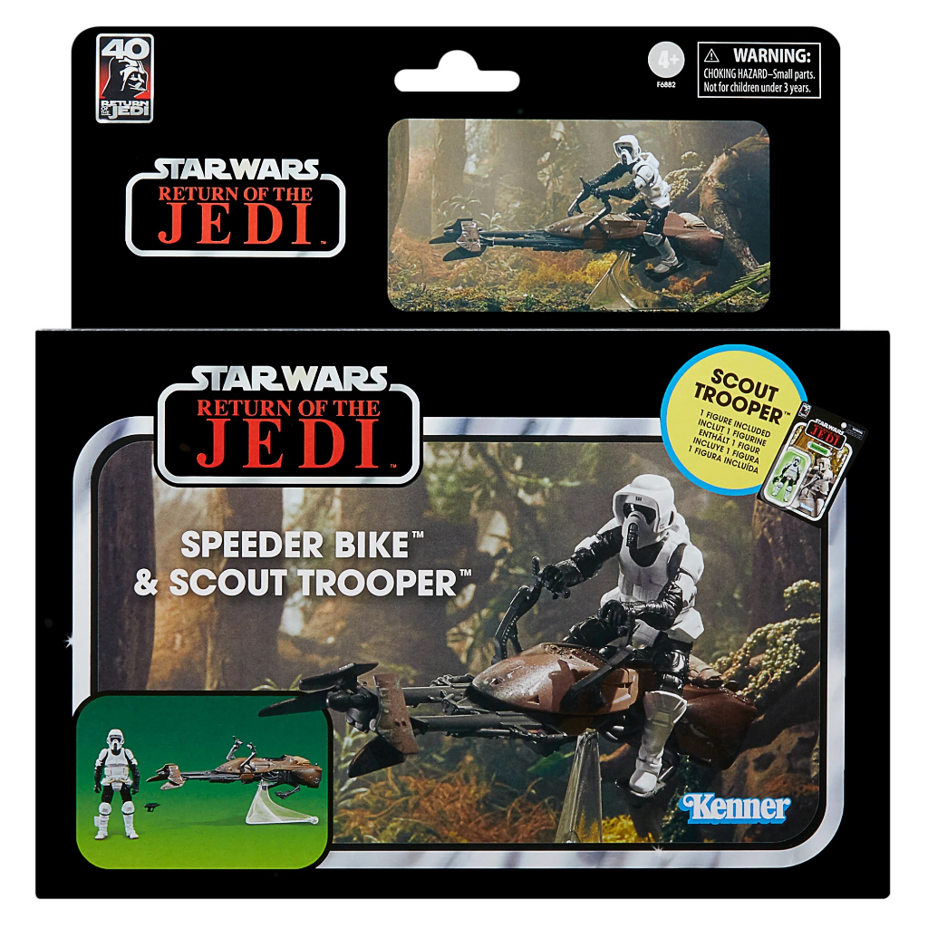 Star Wars Speeder Bike & Scout Trooper Return of the Jedi 40th TVC Vintage Collection 3.75 ...
