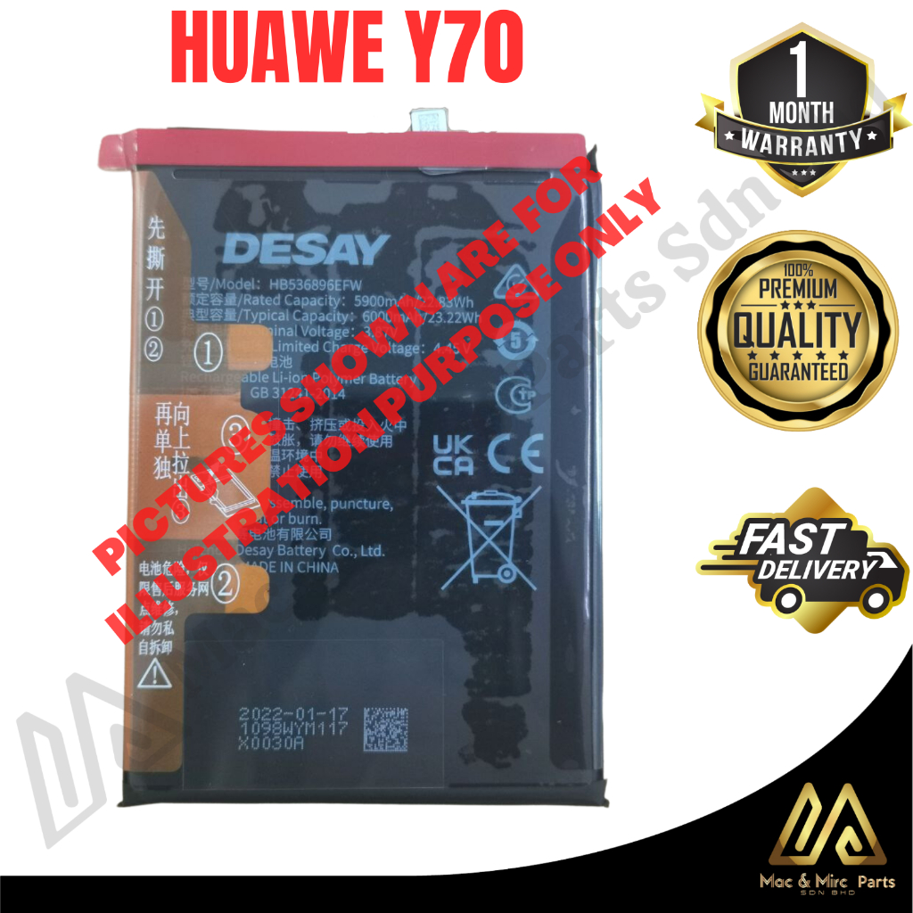 MG BRAND Y70 ORIGINAL BATTERY ( HB536896EFW ) 6000MAH | Shopee Malaysia