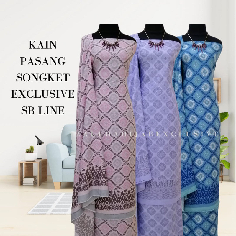 NEW ARRIVAL KAIN PASANG CORAK SONGKET SB LINE RAYA | KAIN PASANG CORAK ...