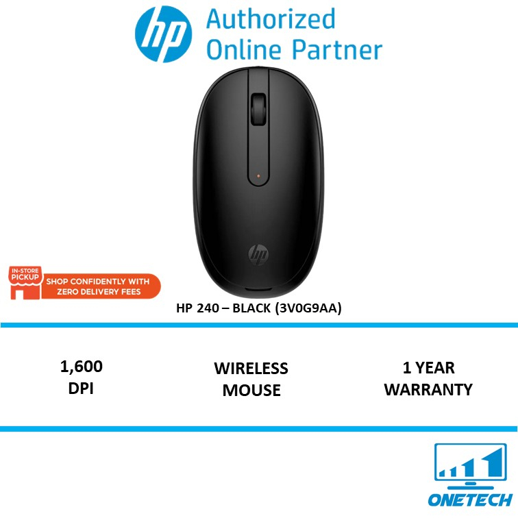 HP 240 Bluetooth Mouse - Black/ Silver/ Red 3V0G9AA /43N04AA / 43N05AA ...