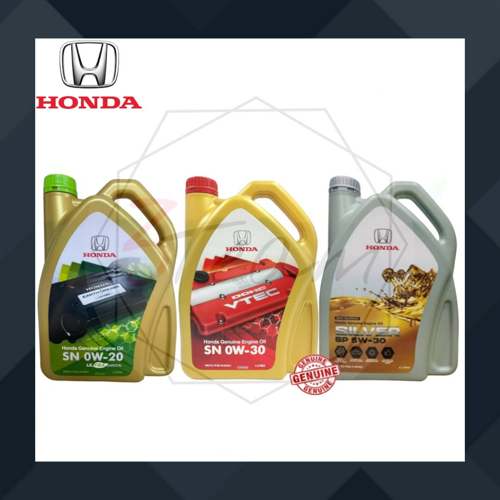 HONDA ENGINE OIL FULLY SYNTHETIC 0W-20 SN // FULLY SYNTHETIC 0W-30 SN ...
