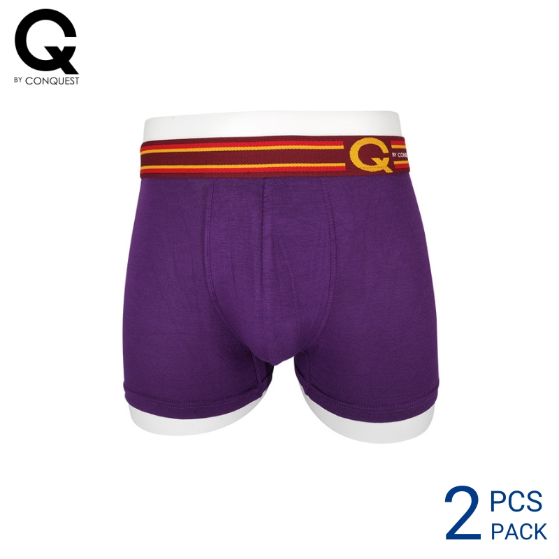 CQ BY CONQUEST (2 Pcs) Men’s Soft Fabric Trunk Extra Size Underwear ...
