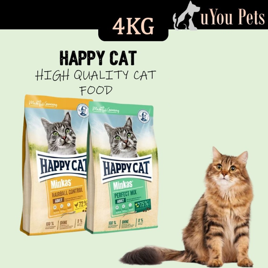 Happy Cat Cat Dry Food 4kg - Happy Cat Minkas Perfect Mix / Hairball ...