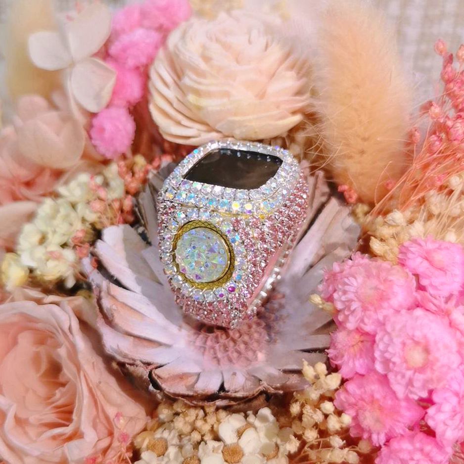 [PREMIUM] Sweet Pink iQIBLA Zikr Ring Swarovski with Heart Shape ...