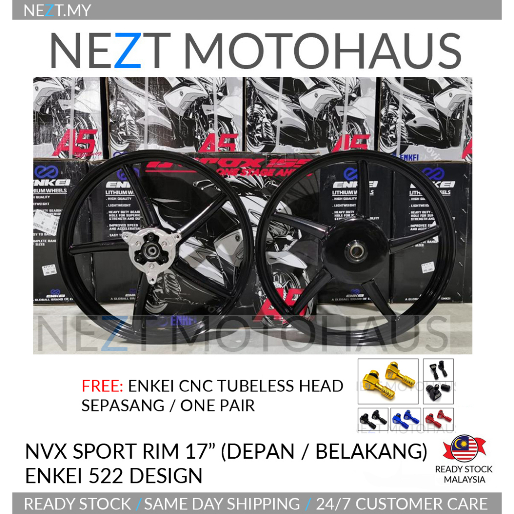 Yamaha NVX NVX155 AEROX RIM ENKEI A5 SP522 522 DESIGN 1.6 x 17" (DEPAN ...