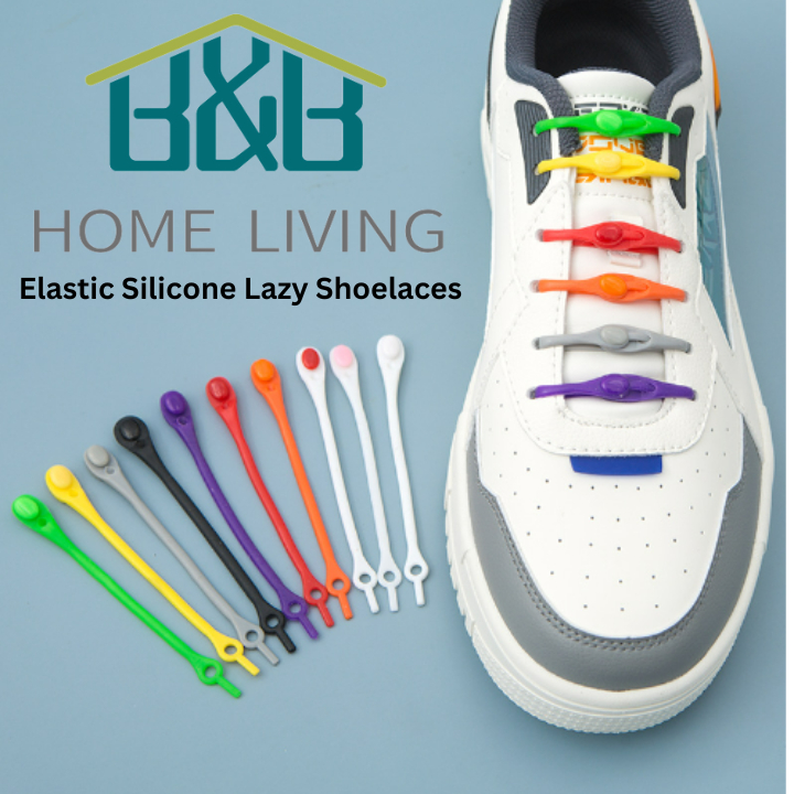 12PCS ali kasut getah Silicone Elastic Shoelace no tie lazy Shoe laces ...